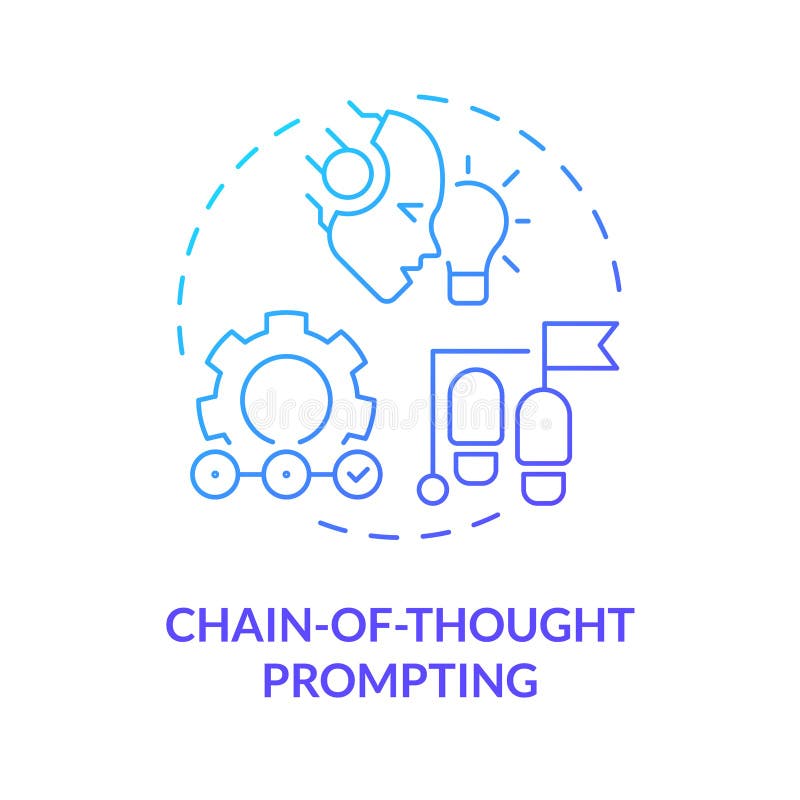 Chain-of-thought Prompting Blue Gradient Concept Icon Stock Vector ...