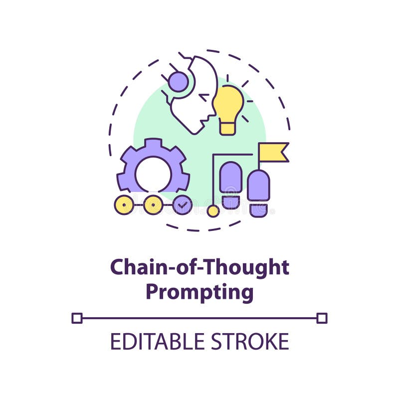 Chain-of-thought Prompting Multi Color Concept Icon Stock Vector ...
