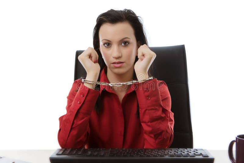 Chained to the office stock photo. Image of computer - 46042288