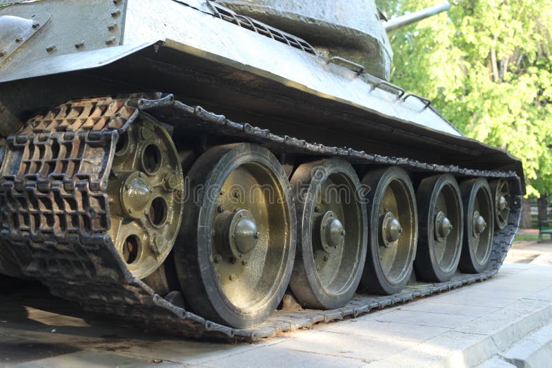 Chain Tracks Tracks of the Tank Closeup Stock Photo - Image of ...