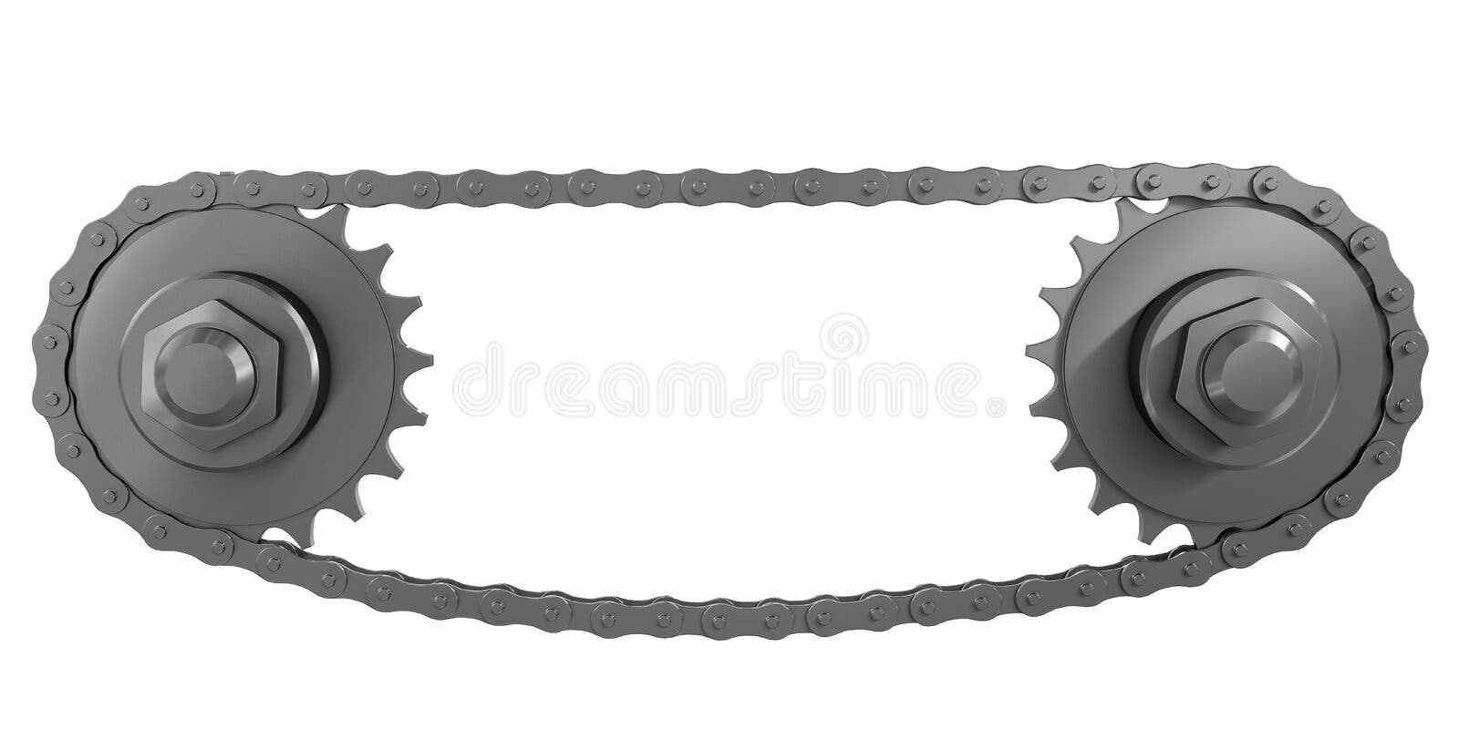 Chain Transmission Drawings Stock Vector - Illustration of mechanical ...