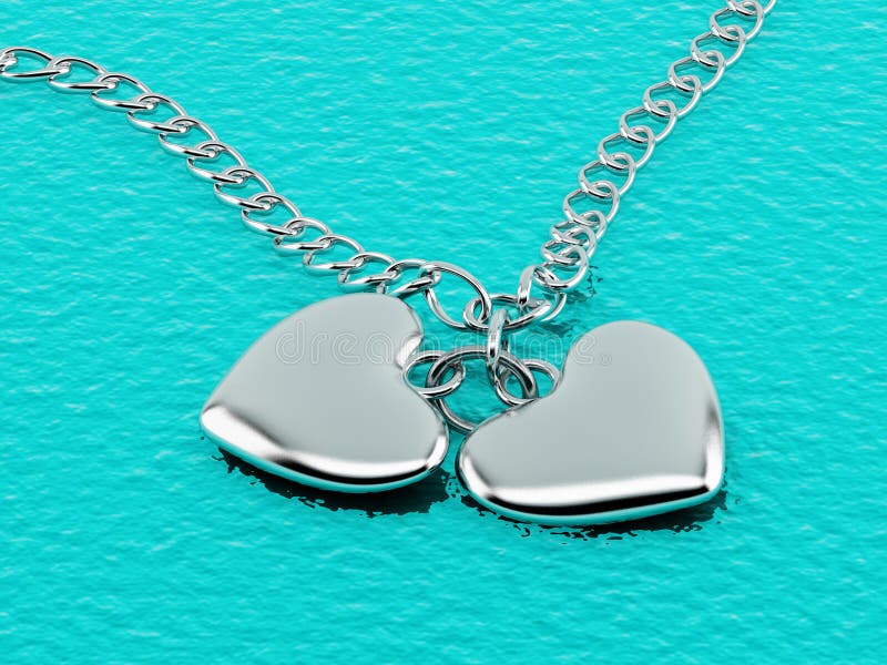 Chain with two hearts stock illustration. Illustration of black - 5288061