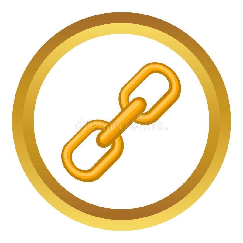 Golden Chain Icon, Cartoon Style Stock Vector - Illustration of ...