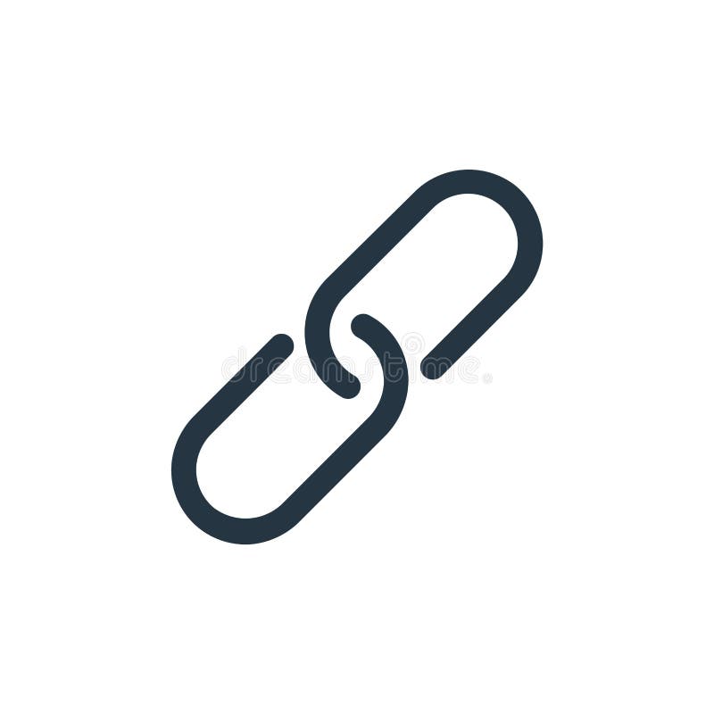 Chain Vector Icon Isolated on White Background. Outline, Thin Line ...