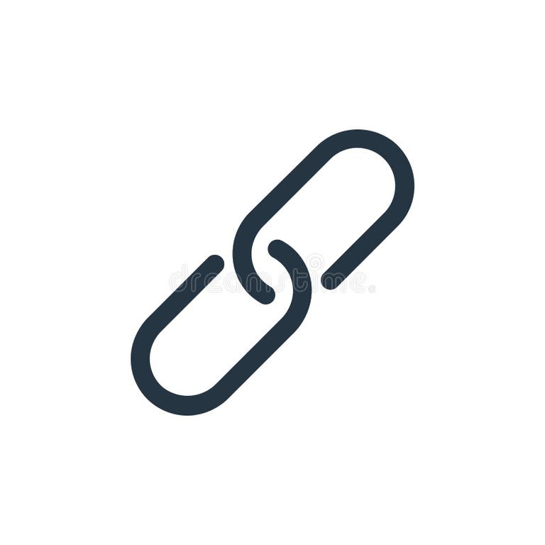 Chain Vector Icon Isolated on White Background. Outline, Thin Line ...