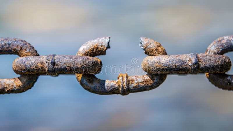 A Chain with a Visibly Broken Link, Conveying the Concept Stock ...