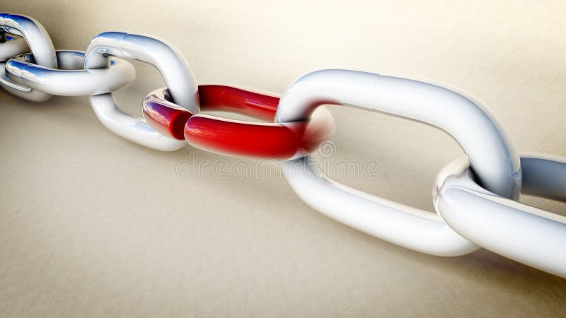 Weak Chain Link stock illustration. Illustration of black - 4181704