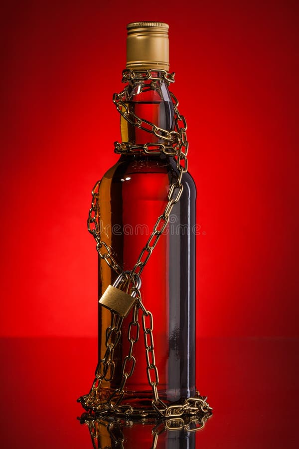 Chain and whisky bottles stock image. Image of booze - 35390049