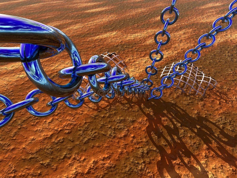 Chained. stock illustration. Illustration of clouds, digital - 145916