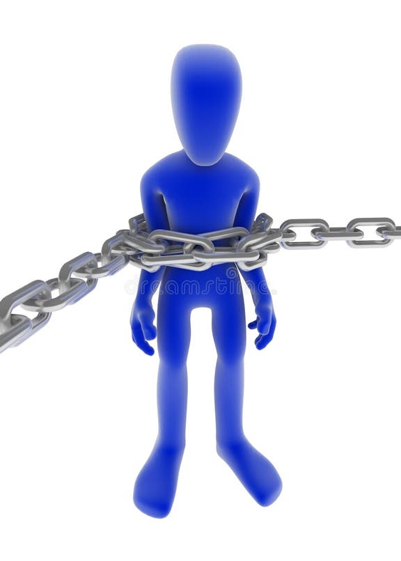Chained stock illustration. Illustration of person, long - 4805616