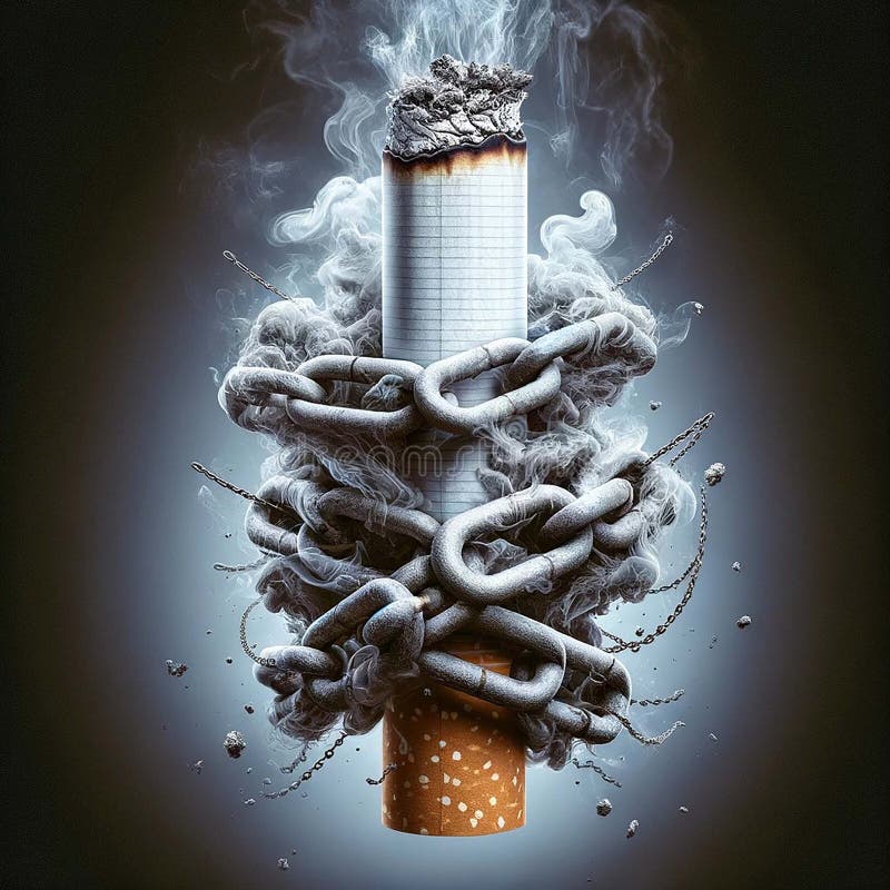 Chained Cigarette with Smoke: Addiction Representation , AI Generate ...