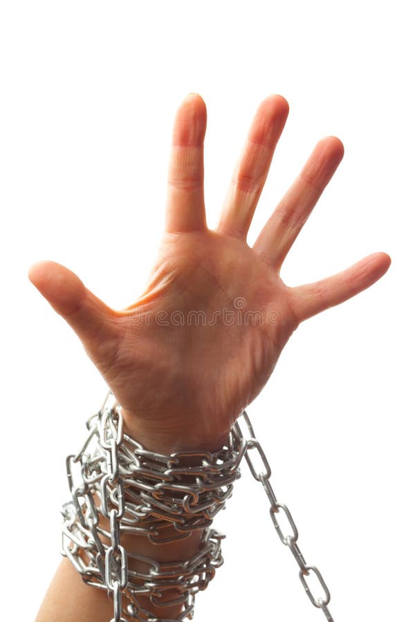 Chained hand stock photo. Image of detention, prison - 19557548
