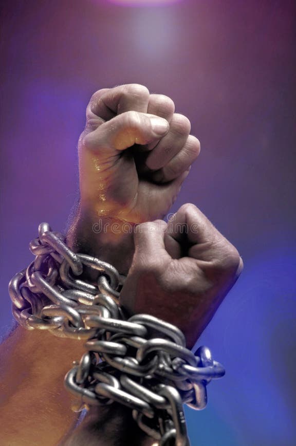Chained Hands stock photo. Image of locked, tied, refrain - 327874364