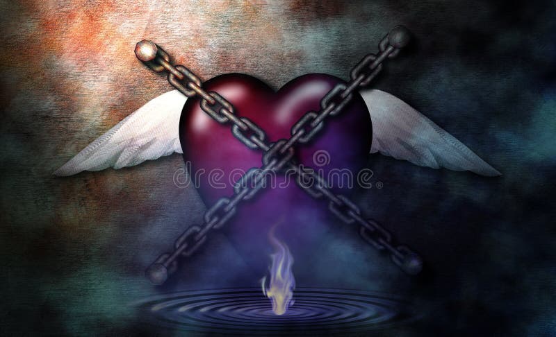 Chained Heart Stock Illustrations – 162 Chained Heart Stock ...