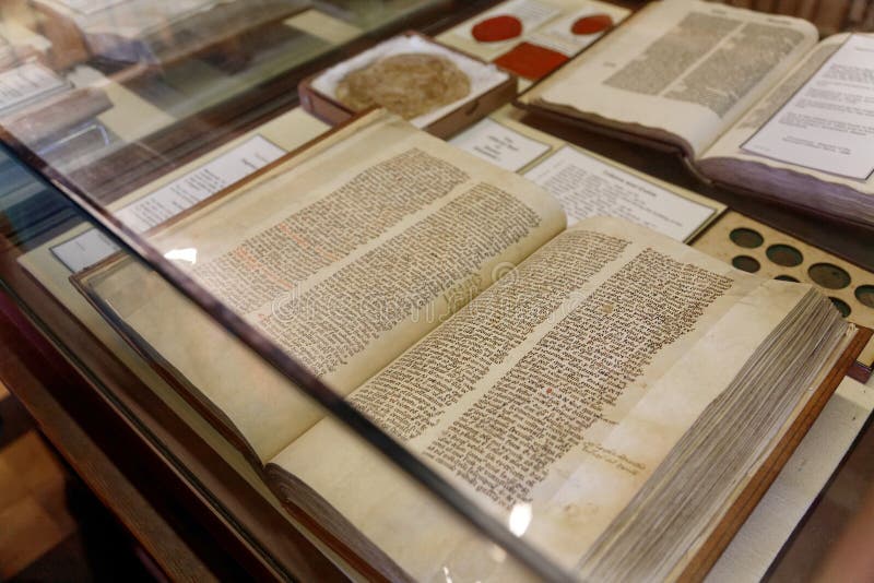 Wimborne Minster England. the Chained Library. Editorial Photo - Image ...