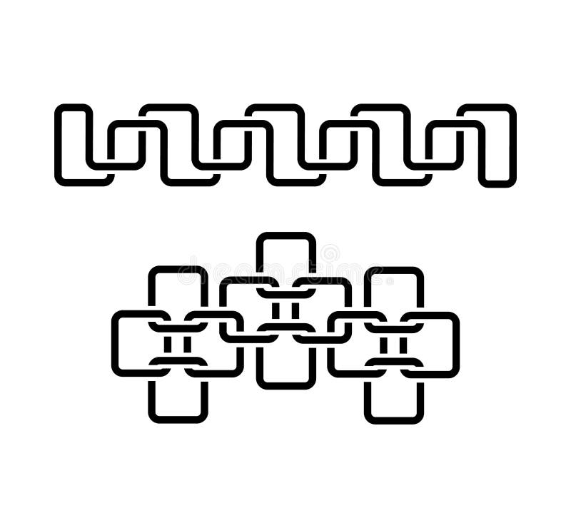 Chained logo sign on white stock vector. Illustration of geometric ...