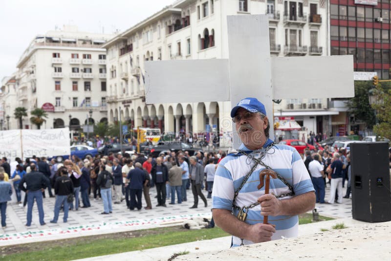 Chained man protesting editorial image. Image of protest - 28815705