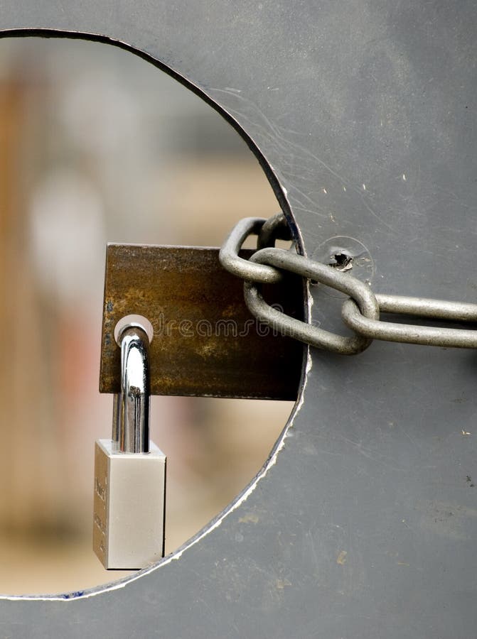 Chained and padlocked stock image. Image of closed, door - 24574619