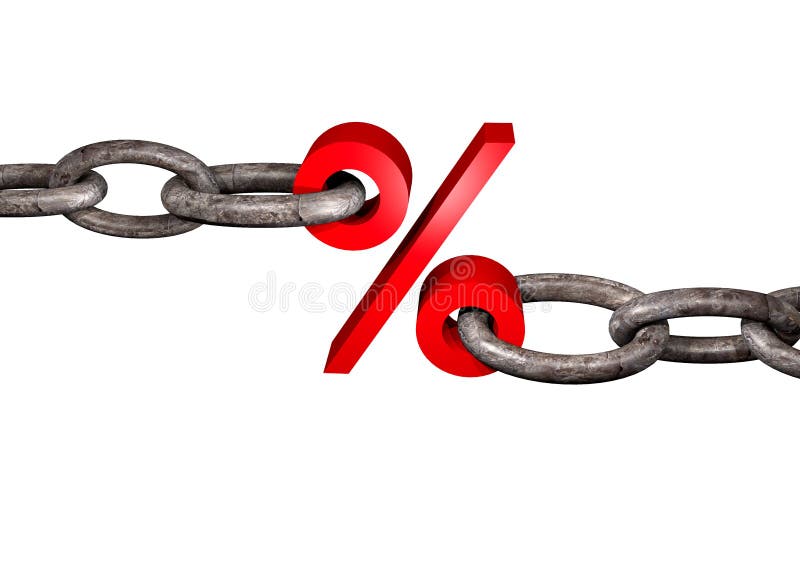 Chained percent symbol stock photo. Image of invest, profit - 62318822