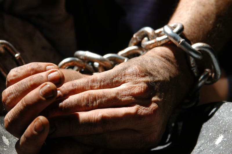 Chained person. stock image. Image of clink, hand, judge - 27658851