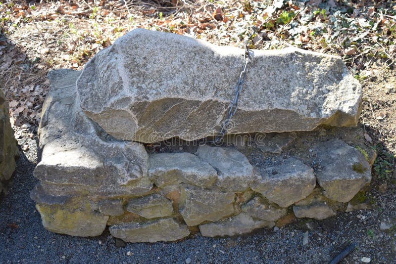 Chained stone stock photo. Image of stone, terrain, sculpture - 231747660