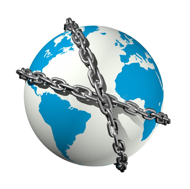 World in Chains stock illustration. Illustration of gold - 104630