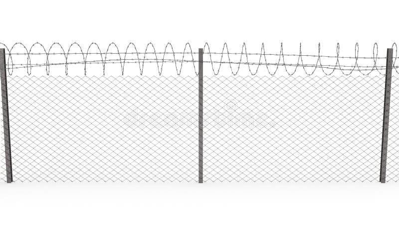 Razor Wire Front stock illustration. Illustration of barrier - 33738713