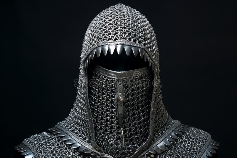Chainmail Coif Medieval Fantasy Photo Stock Illustration - Illustration ...