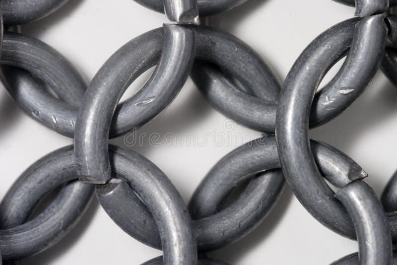 Chainmail extreme closeup stock image. Image of link - 12671885