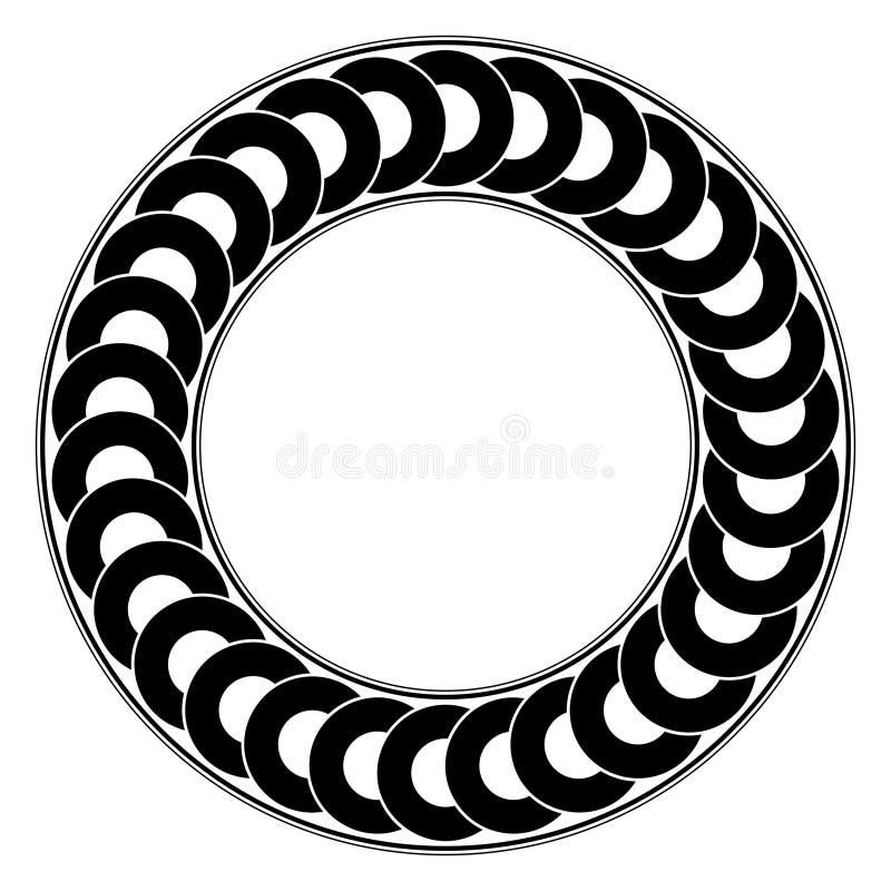 Chain of Circles, Circle Frame and Decorative Border Stock Illustration ...