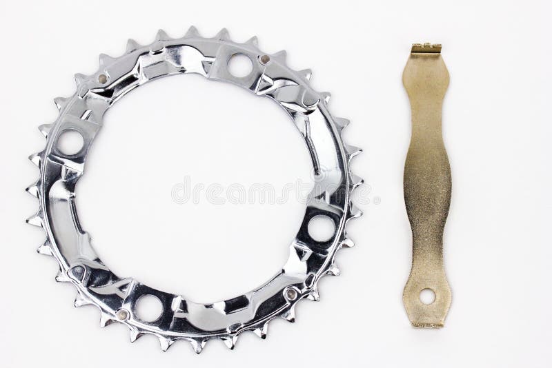 The chainring and tool stock image. Image of tool, bike - 144727903
