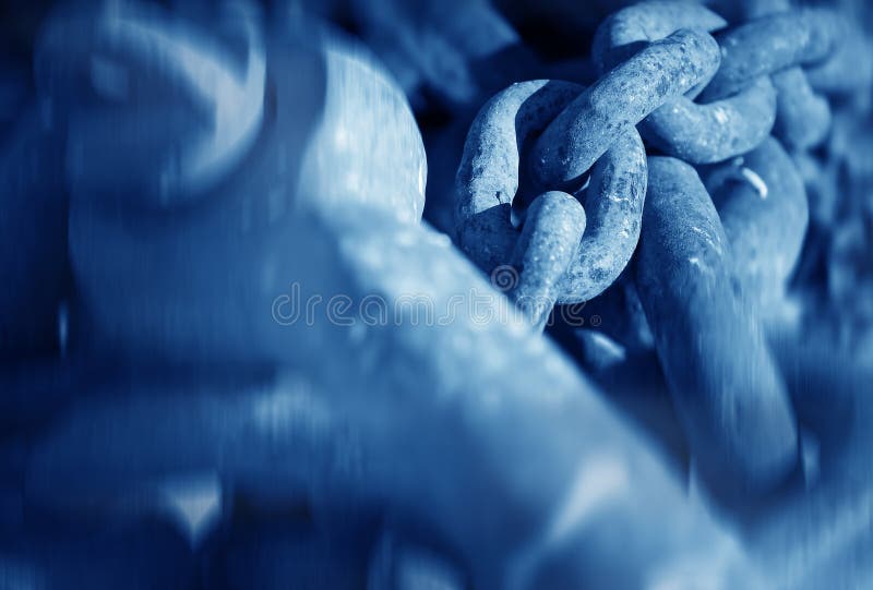 Chain stock photo. Image of links, metal, blue, chain - 6044930