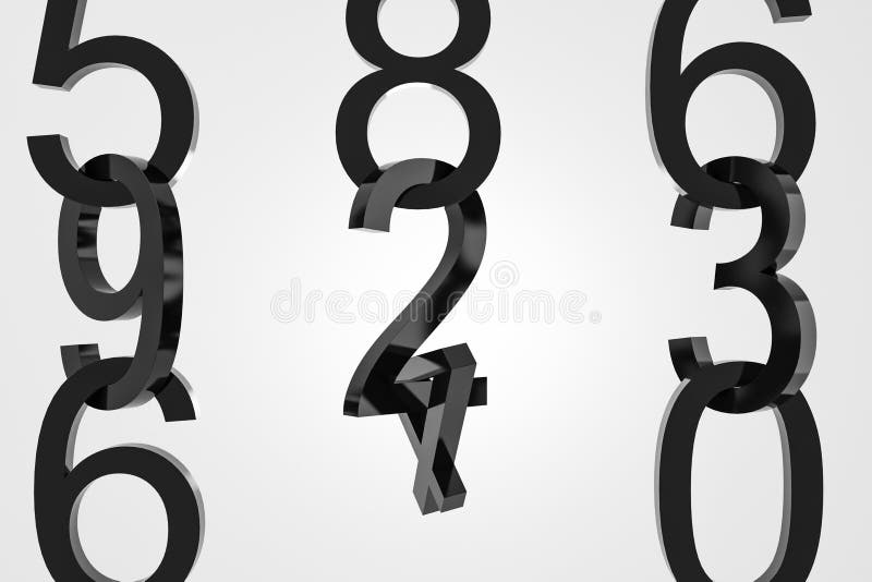 Jumbled Numbers Clipart