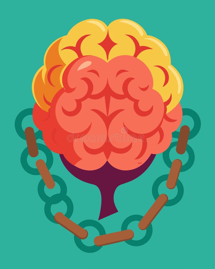 The Chains on the Brain are Adorned with Intricate Locks Keeping Ideas ...