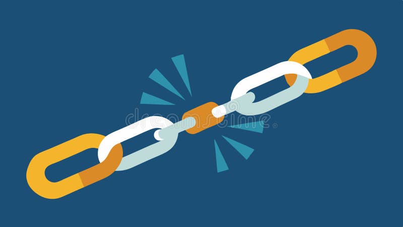 Chains Breaking an Illustration of Two Broken Chain Links Representing ...