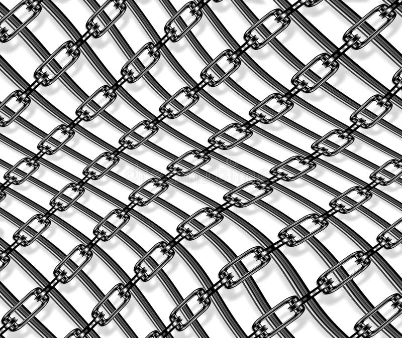 Heavy chains hang curved stock illustration. Illustration of heavy ...