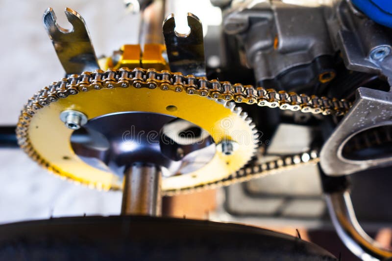 Chains in the Engine Automotive. Object or Transportation Concept Stock ...