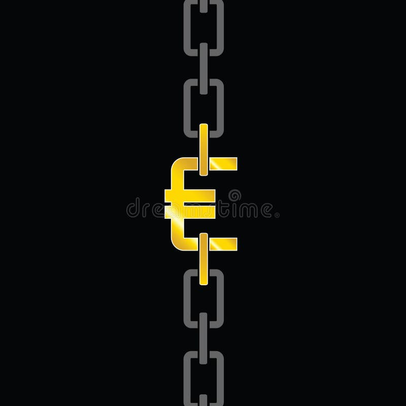 Chains with Euro Steel Vector Stock Vector - Illustration of security ...
