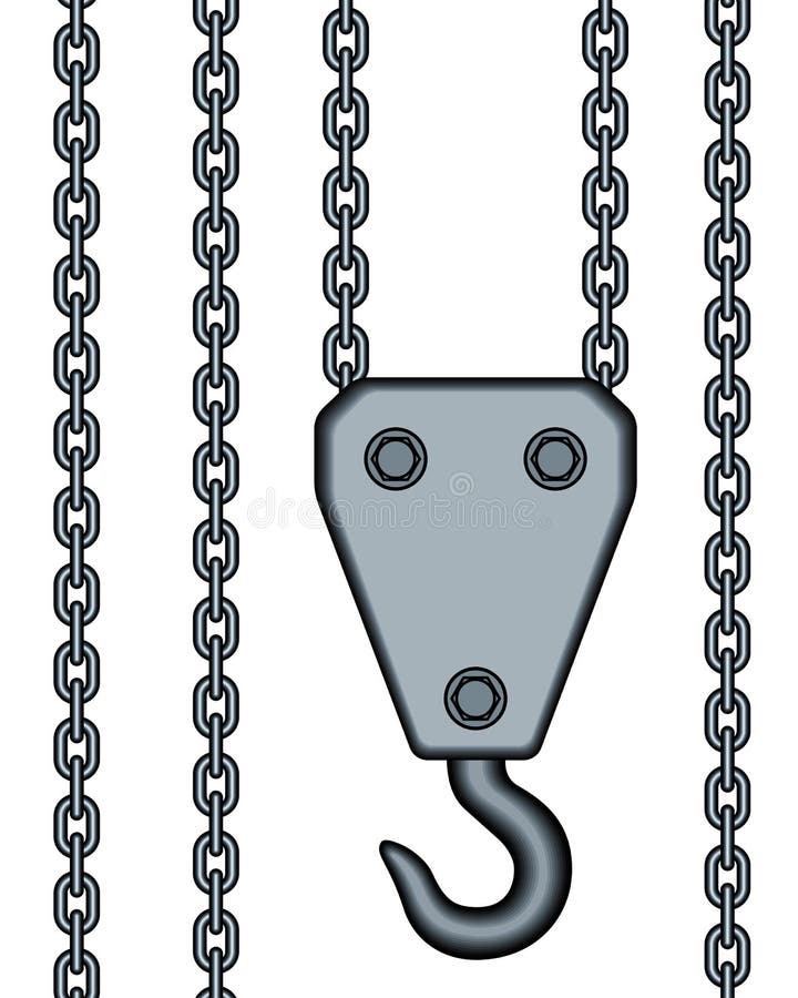 Chains and hook stock vector. Illustration of load, icon - 77217287