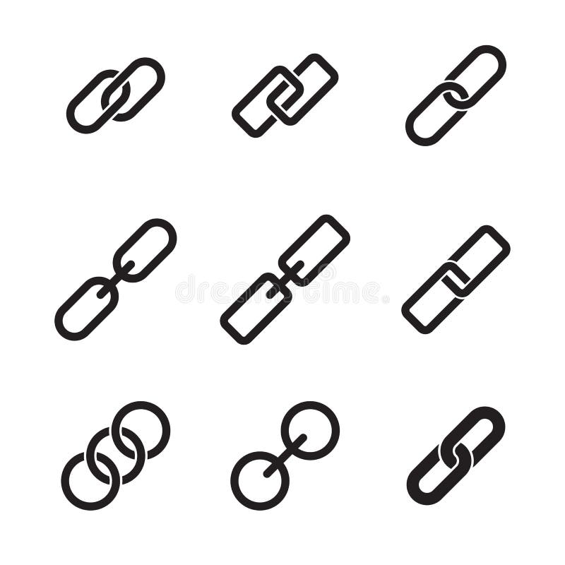 Chains icons stock illustration. Illustration of industry - 98661226
