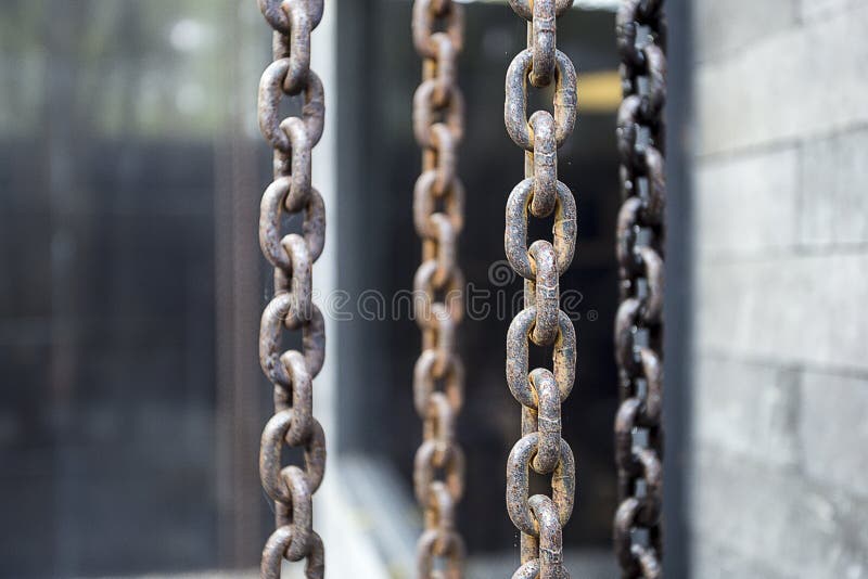Chains for Interior Design in You Place. Stock Photo - Image of link ...