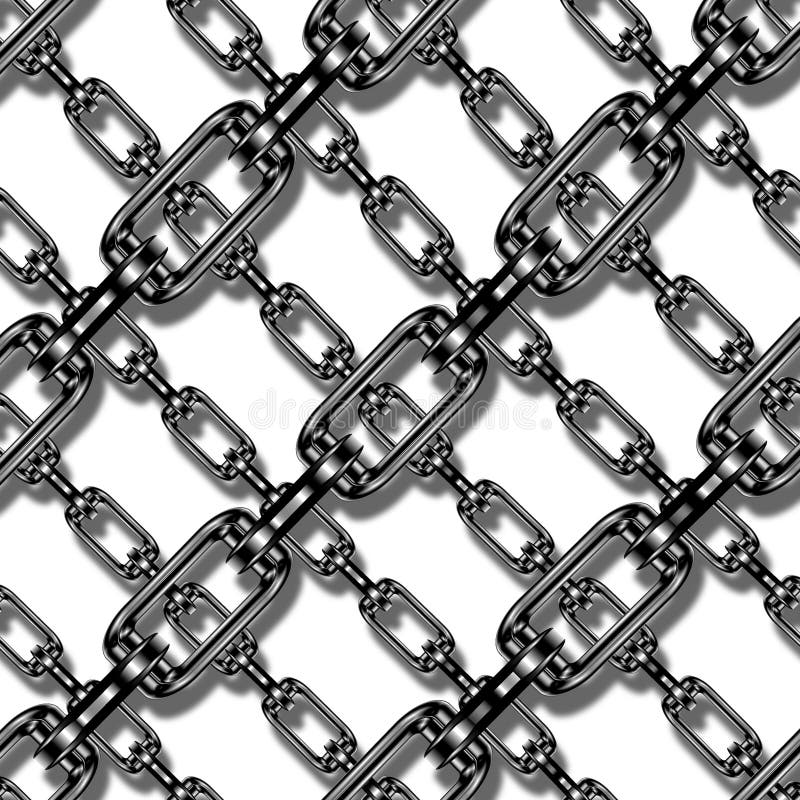 Crossed Chains With Padlock Stock Illustration - Illustration of brass ...