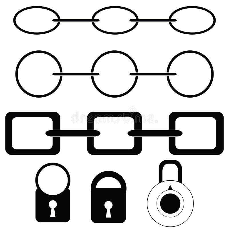 Chains and locks stock vector. Illustration of metal, vector - 6364082