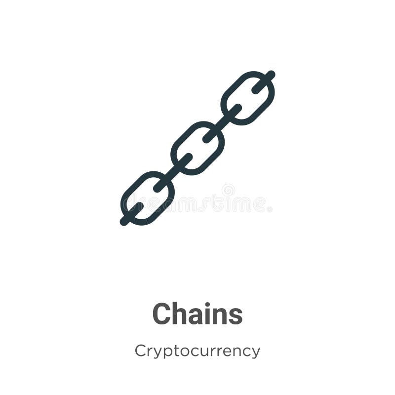 Chains Outline Vector Icon Thin Line Black Chains Icon, Flat Vector ...