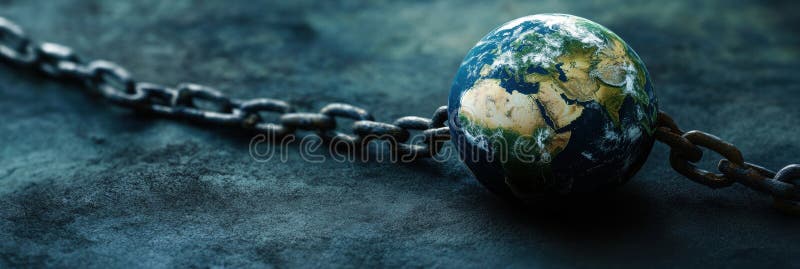 Planet Earth Bound in Chains Representing Global Political Control and ...