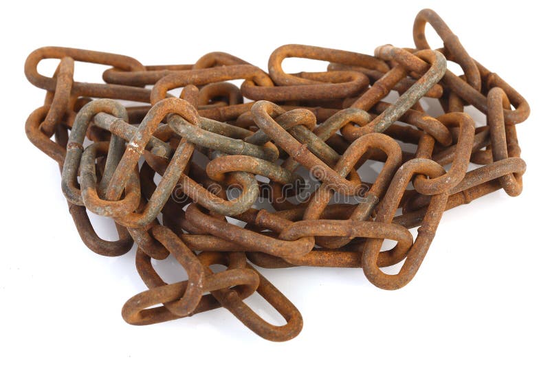 Chains-rusted stock photo. Image of details, isolated - 6665750