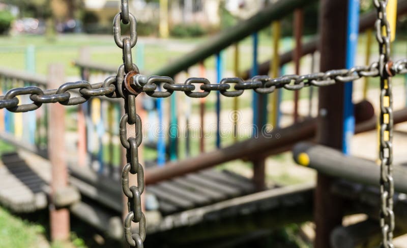 Chains and stock photo. Image of fixed, outdoor, straight - 59616890