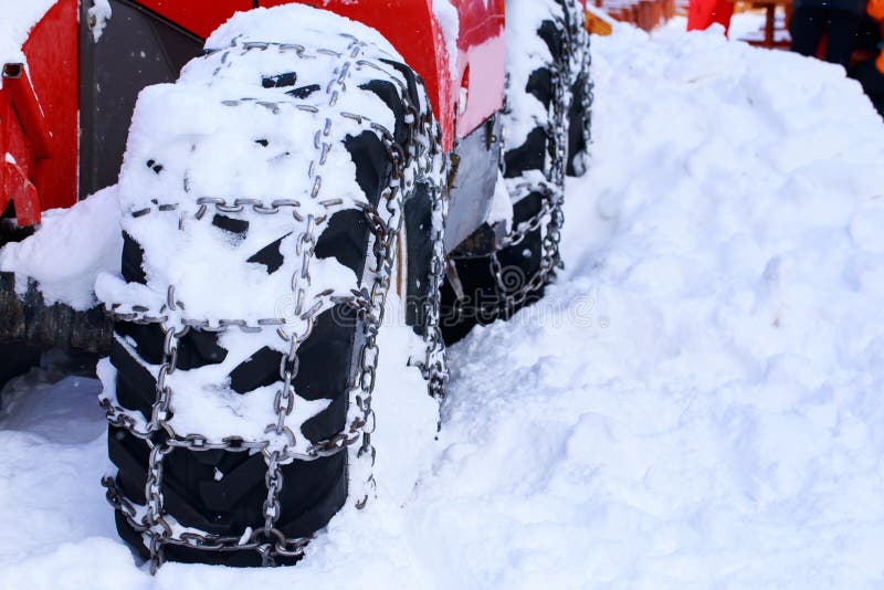 The chains snow stock image. Image of compound, automobile - 143287165
