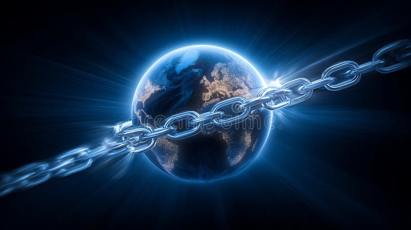 Chains Surround Earth in a Mesmerizing Cosmic Backdrop, Highlighting ...