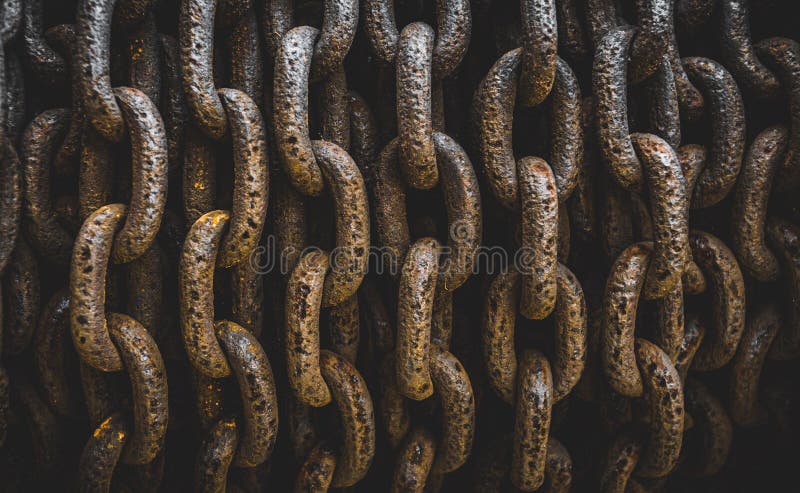 Chains together with rust stock photo. Image of rustic - 307312646